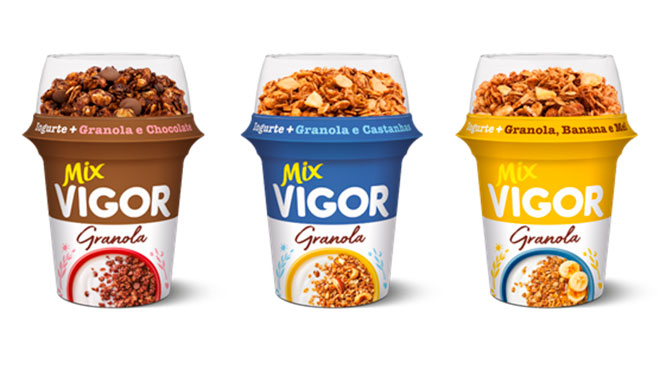 Vigor lança iogurte com granola - EmbalagemMarca